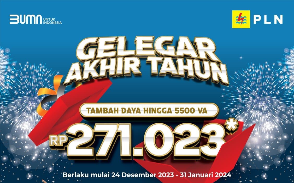 PLN Gelar Promo Tambah Daya Hingga 5.500 VA, Hanya Rp217.023